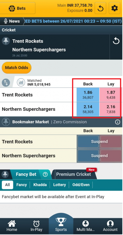 What Does Back & Lay Terms Mean in Cricket Betting?
